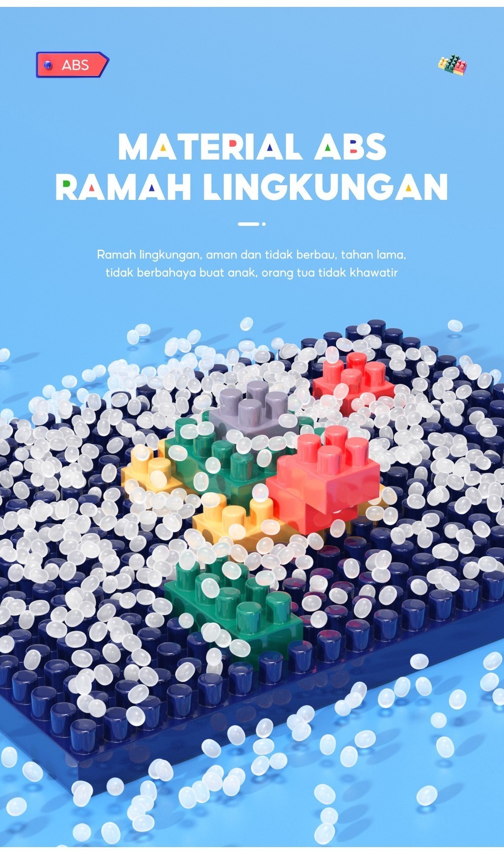 Jual OHSOME - Mr. man · Mainan Brick Balok Susun Anak DIY 260pcs Bahan ...