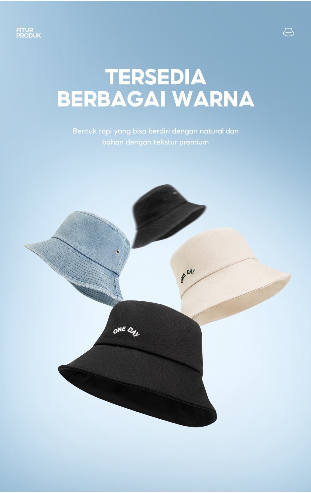 Jual OHSOME - Ohgo! Topi Bucket Hat Fashion Korean Style One Day ...