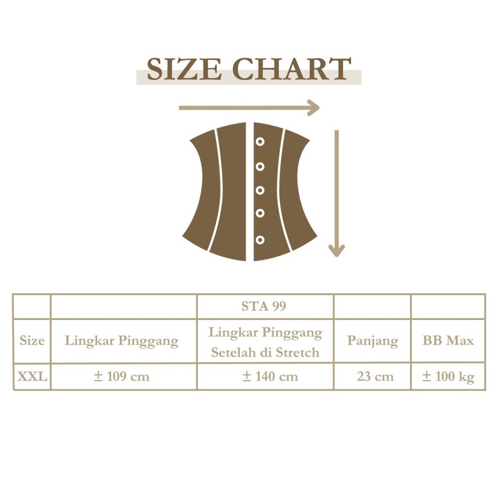 Jual TALLY Sargio Sta 99 Corset JUMBO Muat Hingga 100kg Pengecil Perut ...