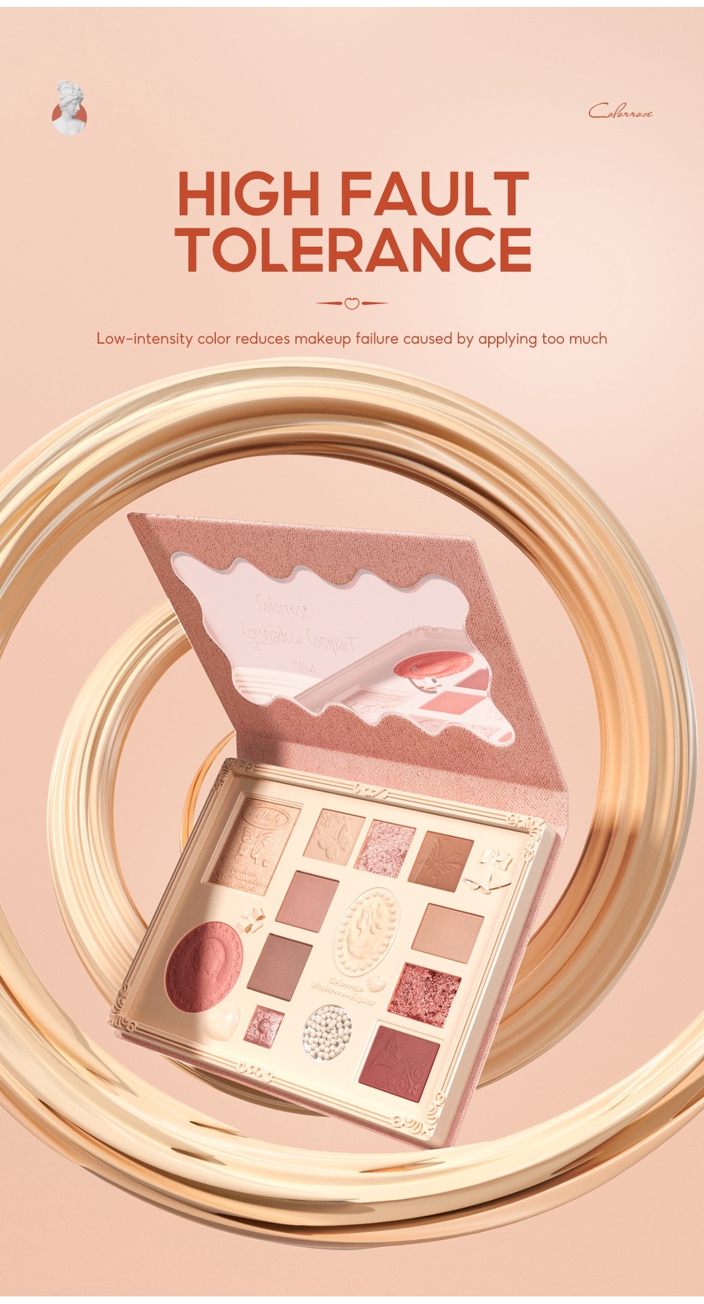 Jual OHSOME-COLORROSE Western antique makeup tray CR1083 1PCS / Contour ...