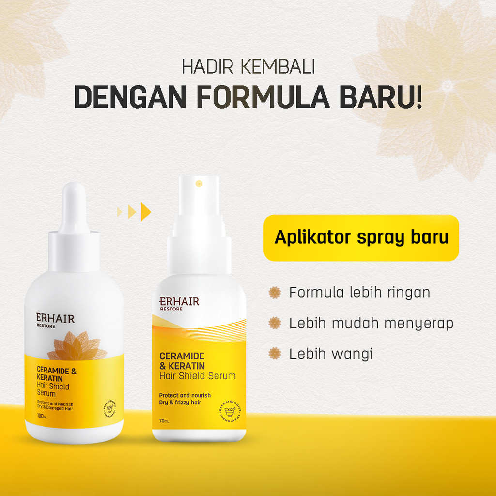 Jual ERHAIR Restore Hair Shield Serum 70mL - Serum Melembutkan Rambut ...