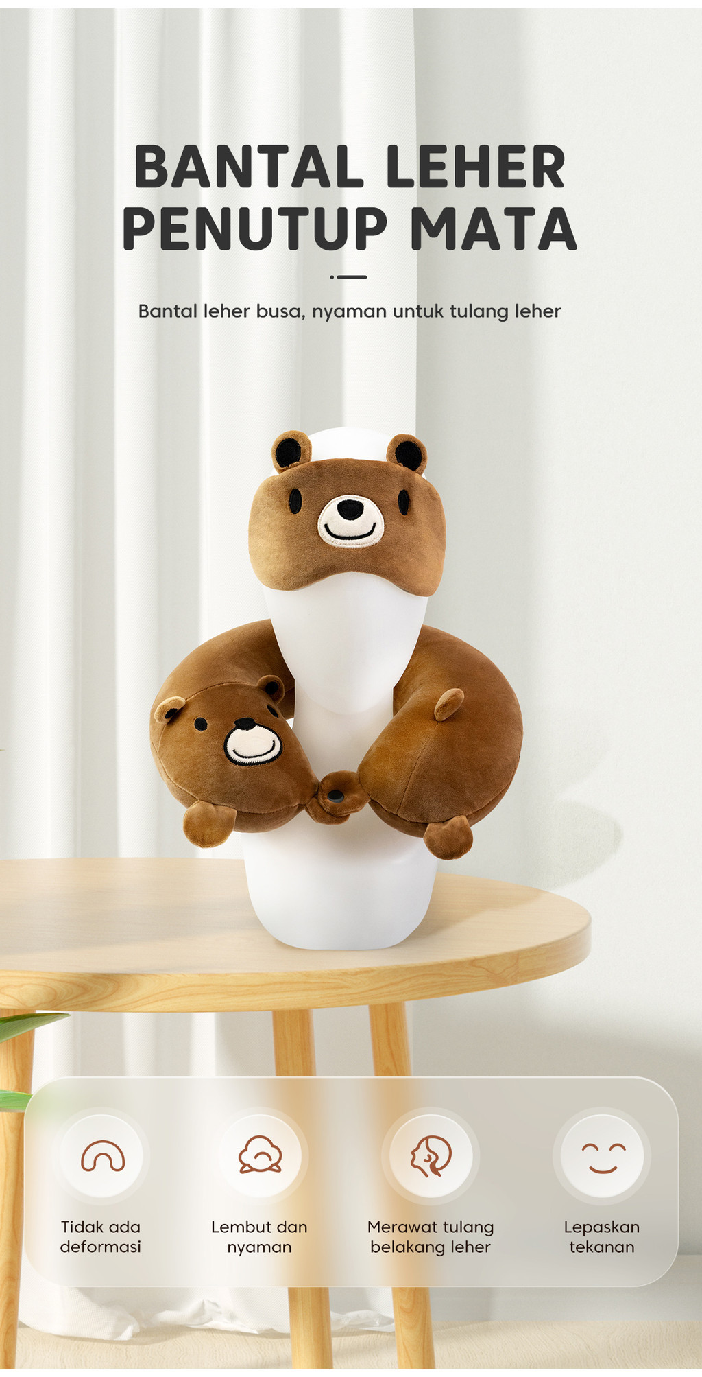 Jual OHSOME - SLADKO Animal Series Eye Mask And Neck Pillow Bantal ...