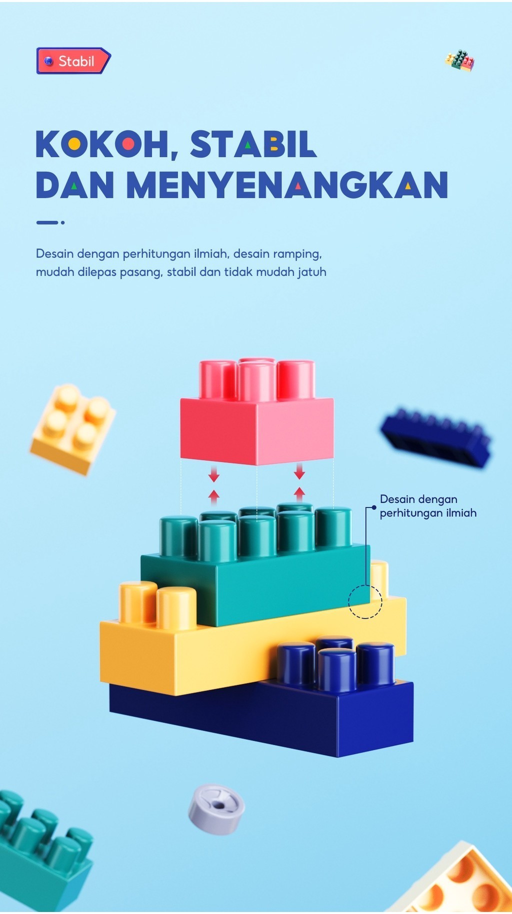 Jual OHSOME - Mr. man · Mainan Brick Balok Susun Anak DIY 260pcs Bahan ...