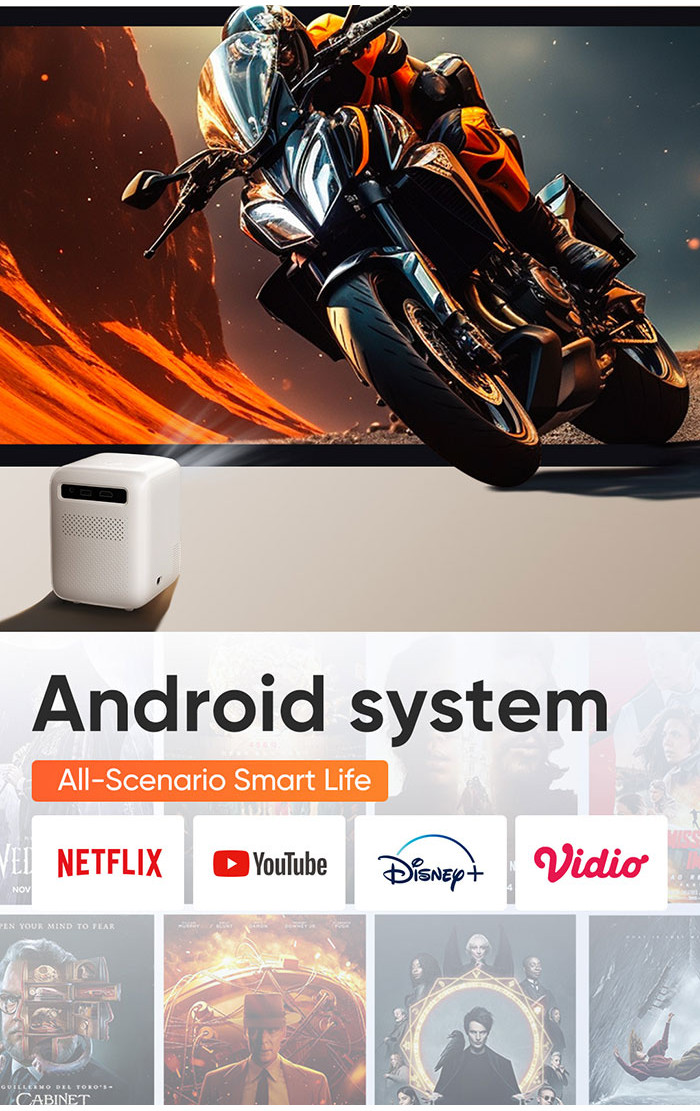 Jual EROC Smart Proyektor LCD 2800 Lumens Android IOS Cast Netflix Compatible - MAGIC PRO ...