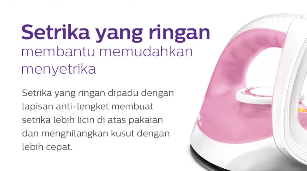 Jual COD PHILIPS GC122 dan DST0510 Setrika Kering 350 Watt - Hijau Biru ...