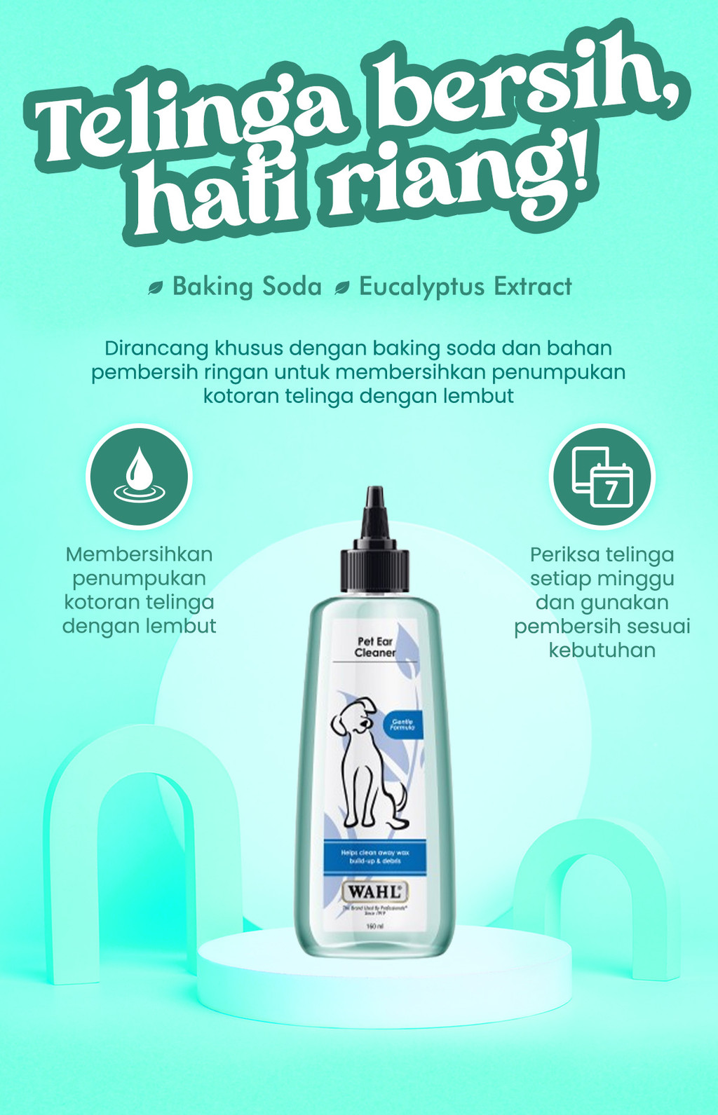 Jual Wahl Dog Ear Cleaner 160ml - Pembersih Telinga Anjing, Penghilang ...