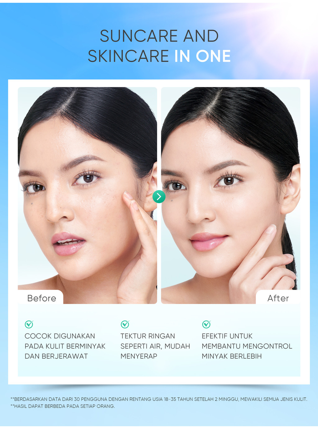 Jual SKINTIFIC - Aqua Light Daily Sunscreen SPF 35 PA+++ 50ml | Acne ...