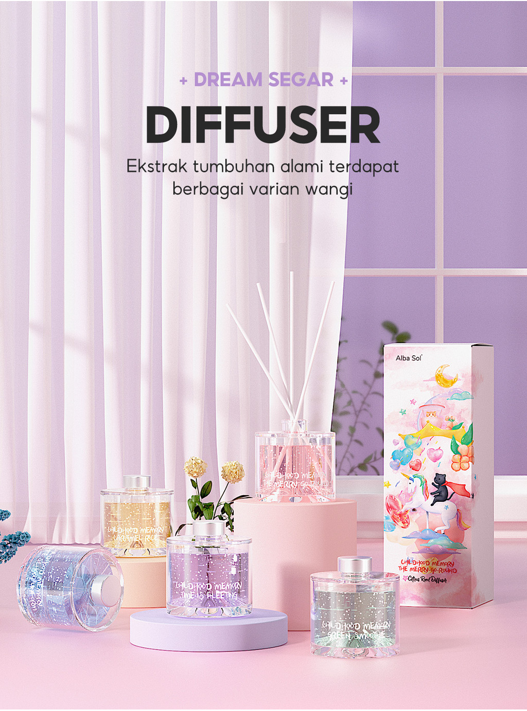 Jual OHSOME -Alba Sol/Findense Reed Diffuser Pengharum Ruangan 45ml ...