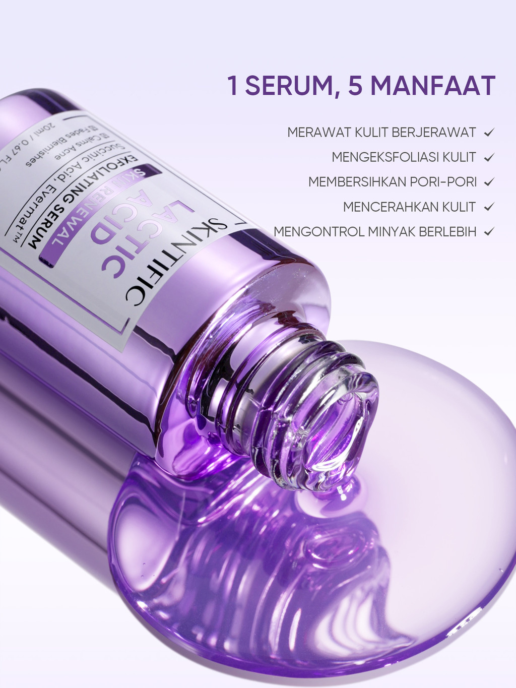 Jual SKINTIFIC - Lactic Acid Skin Renewal Exfoliating Serum 20ml ...