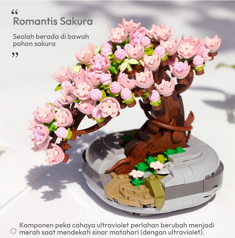 Jual OHSOME Eternal Flowers Mini Block Mainan Rakit Brick Blok Susun 3D ...