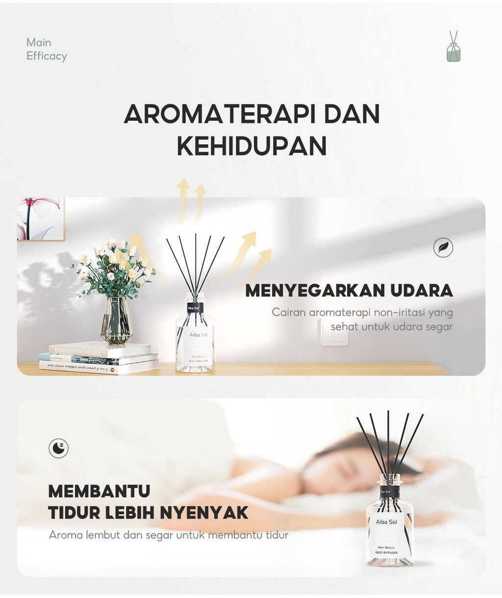 Jual OHSOME - Alba Sol/Lavendale Reed Diffuser Pengharum Ruangan 150ml Pengharum Kamar ...