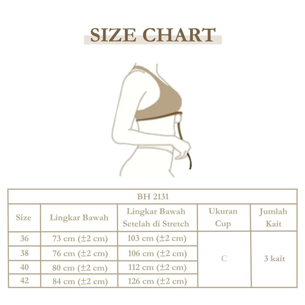 Jual TALLY BH 2131 Bra Wanita Tanpa Kawat Busa Tipis Bahan Katun CUP C Kait 3 Bra Harian ...