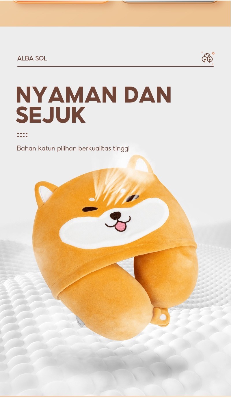 Jual OHSOME - Alba Sol Hooded Neck Pillow Bantal Leher | Shopee Indonesia