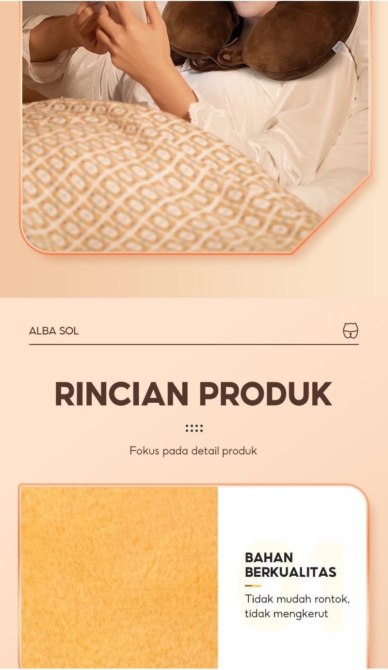 Jual OHSOME - Alba Sol Hooded Neck Pillow Bantal Leher | Shopee Indonesia