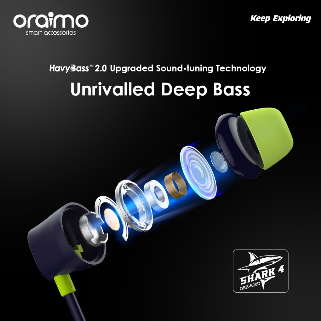 Jual oraimo Headset Tali Leher Nirkabel Earphone Bluetooth Soundcore ...