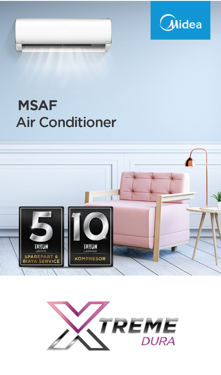 Jual Midea AC Standard 1 PK R32 Series MSAF-09CRN2 (Unit Indoor ...