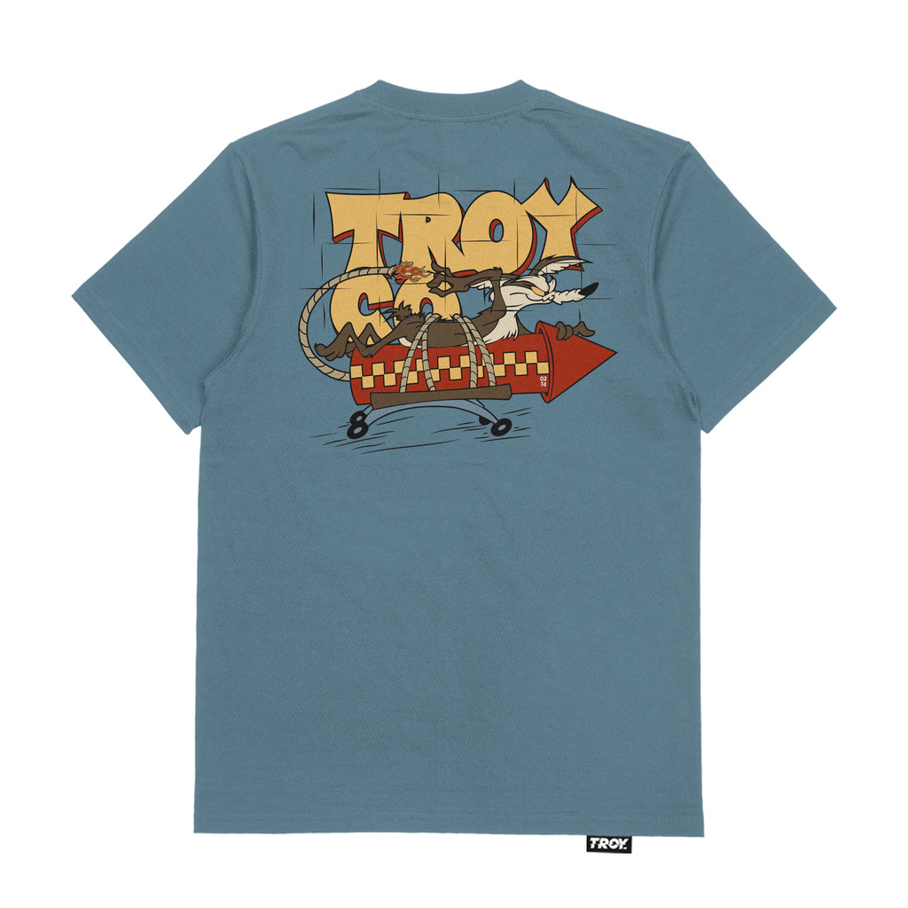 Jual Troy Company T-shirt Mineral Blue Rocket Coyote - Kaos Pria Wanita ...