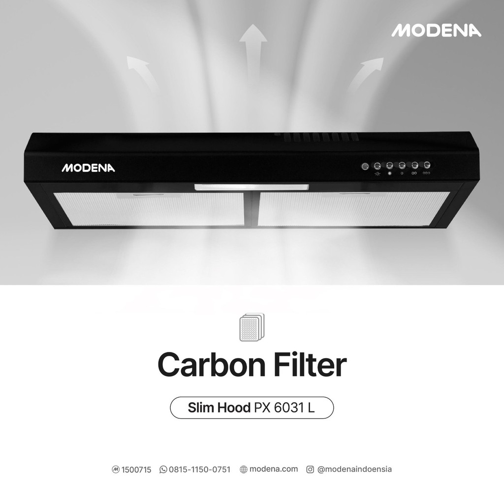 Jual [KARGO] MODENA PX6031L Cooker Hood Slim Penghisap Asap Dapur PX 6031 L | Shopee Indonesia