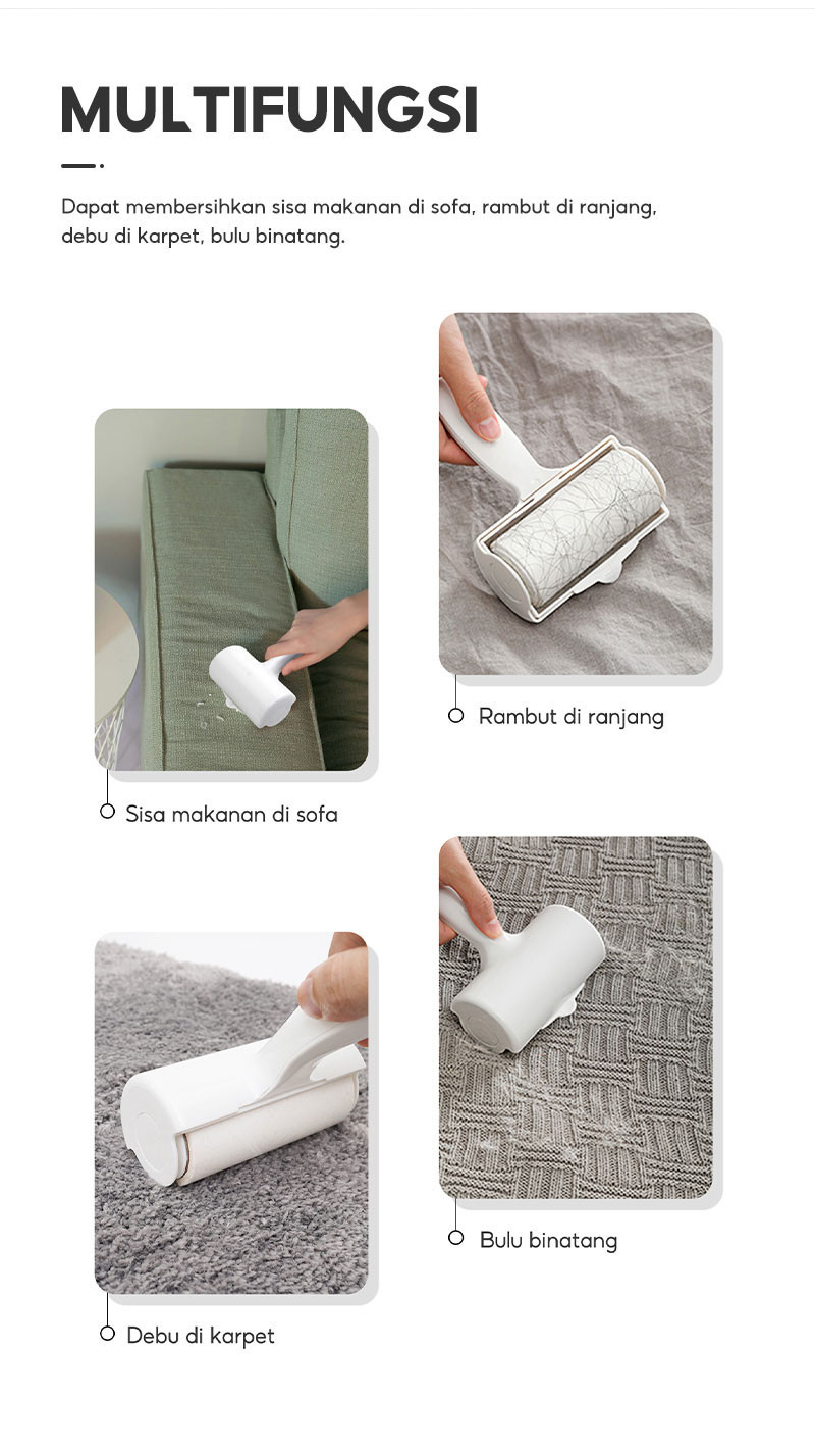 Jual OHSOME - Alba Sol Alat Pembersih Bulu Roll LINT ROLLER / REFILLS ...