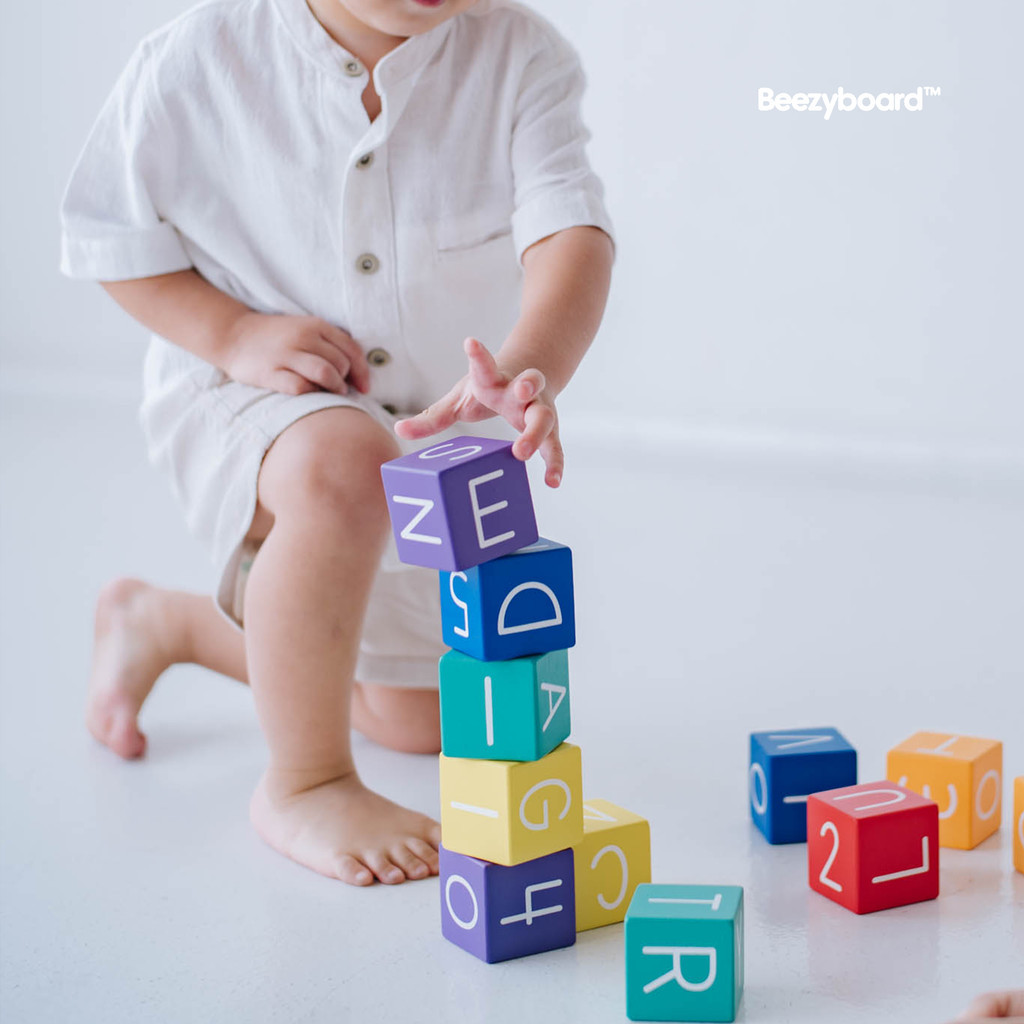 Jual Beezyboard - Alphabet Block - mainan menyusun balok/mainan belajar ...