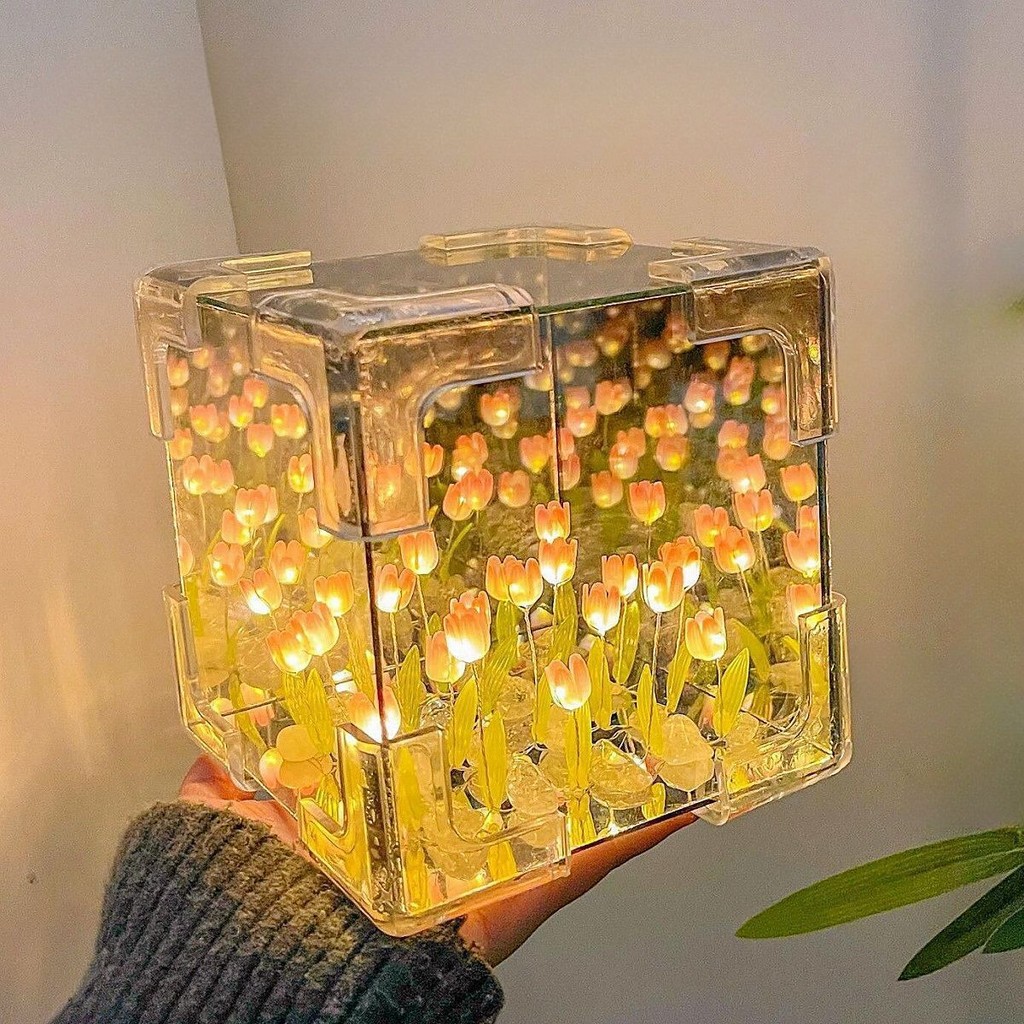 Jual XiNZ DIY Led Tulip Lampu Malam Cermin Lampu Dekorasi Kamar Tidur ...