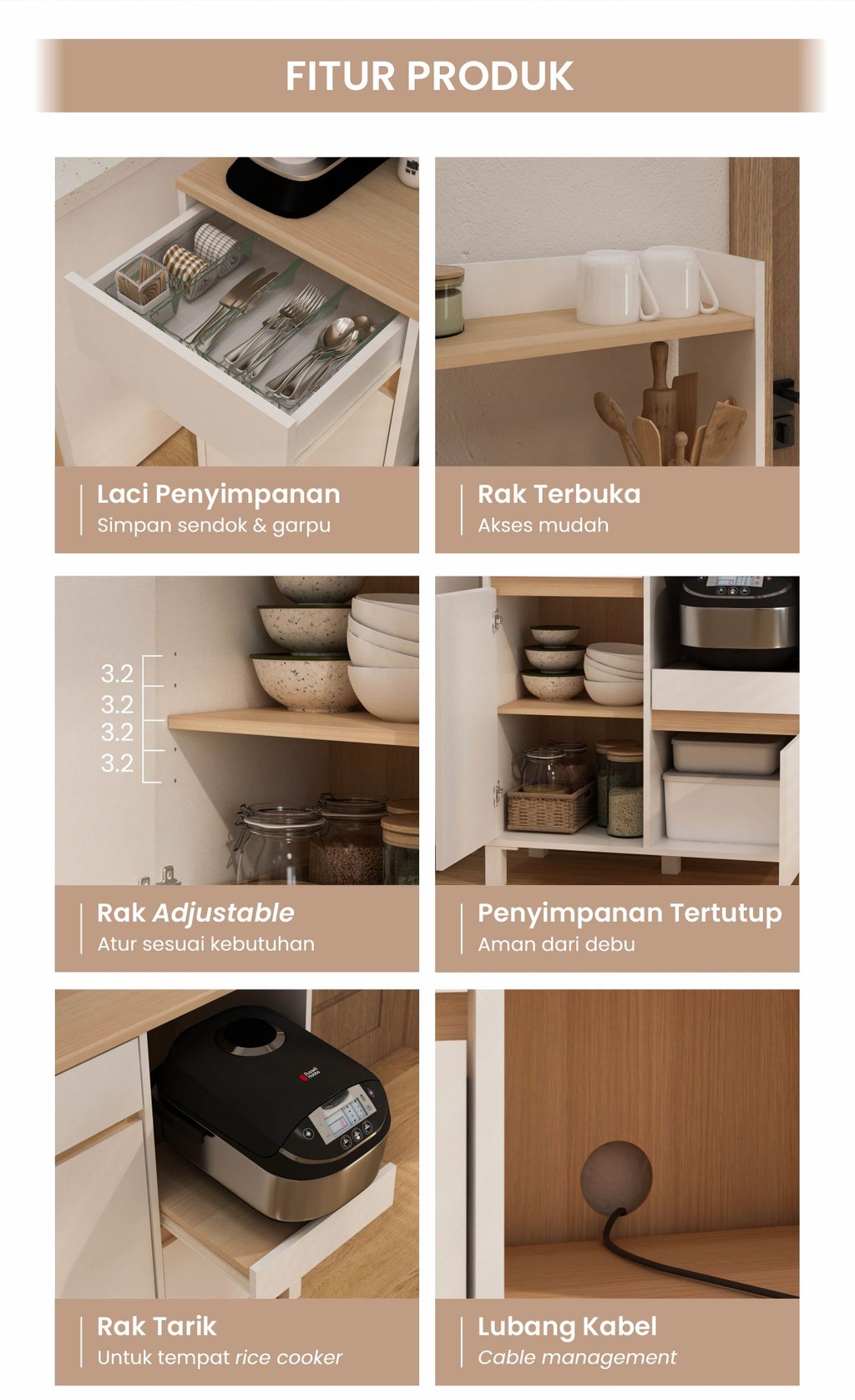 Jual Pira - Navi KC60 Rak Dapur / Rak Microwave | Shopee Indonesia