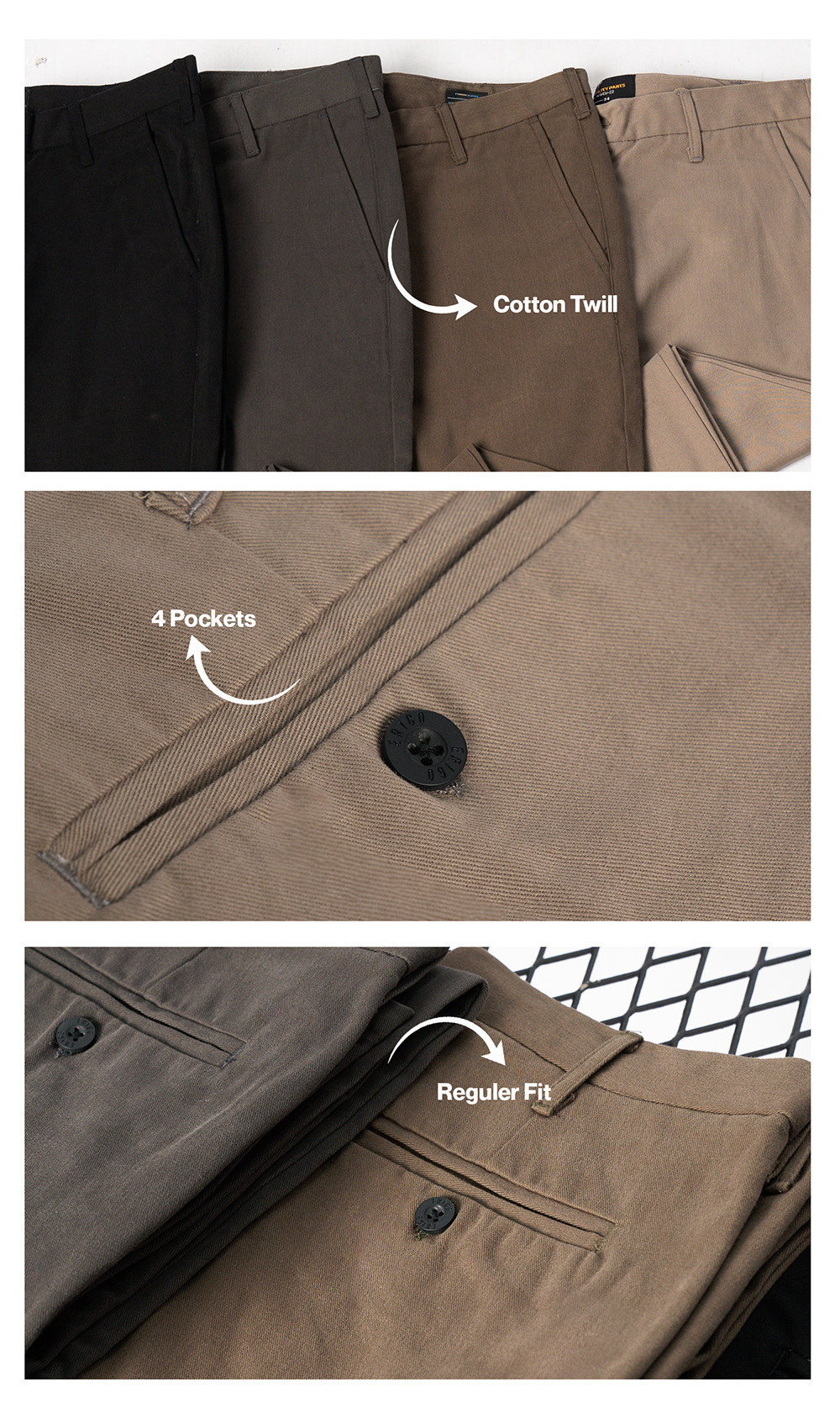 Jual Erigo Chino Pants Regular Jaxson Hazel Wood Unisex | Shopee Indonesia