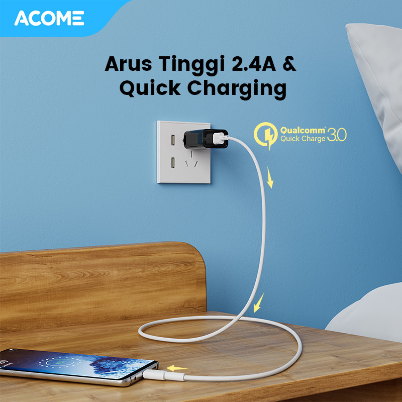 Jual Acome Data Cable Micro-USB Type C Lightning Original Fast Charging ...