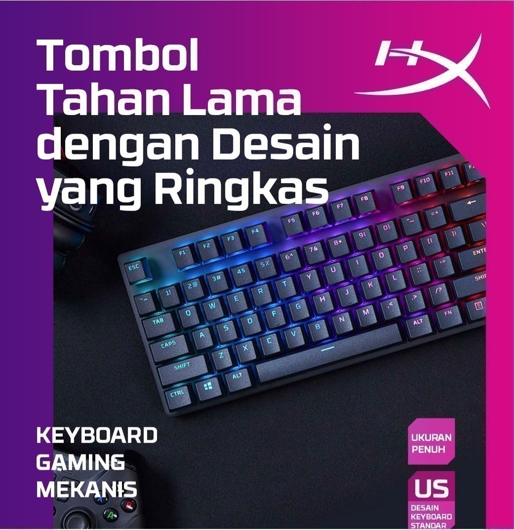 Jual HyperX Keyboard Gaming Alloy Origins 100% Wired Blue Mechanical ...