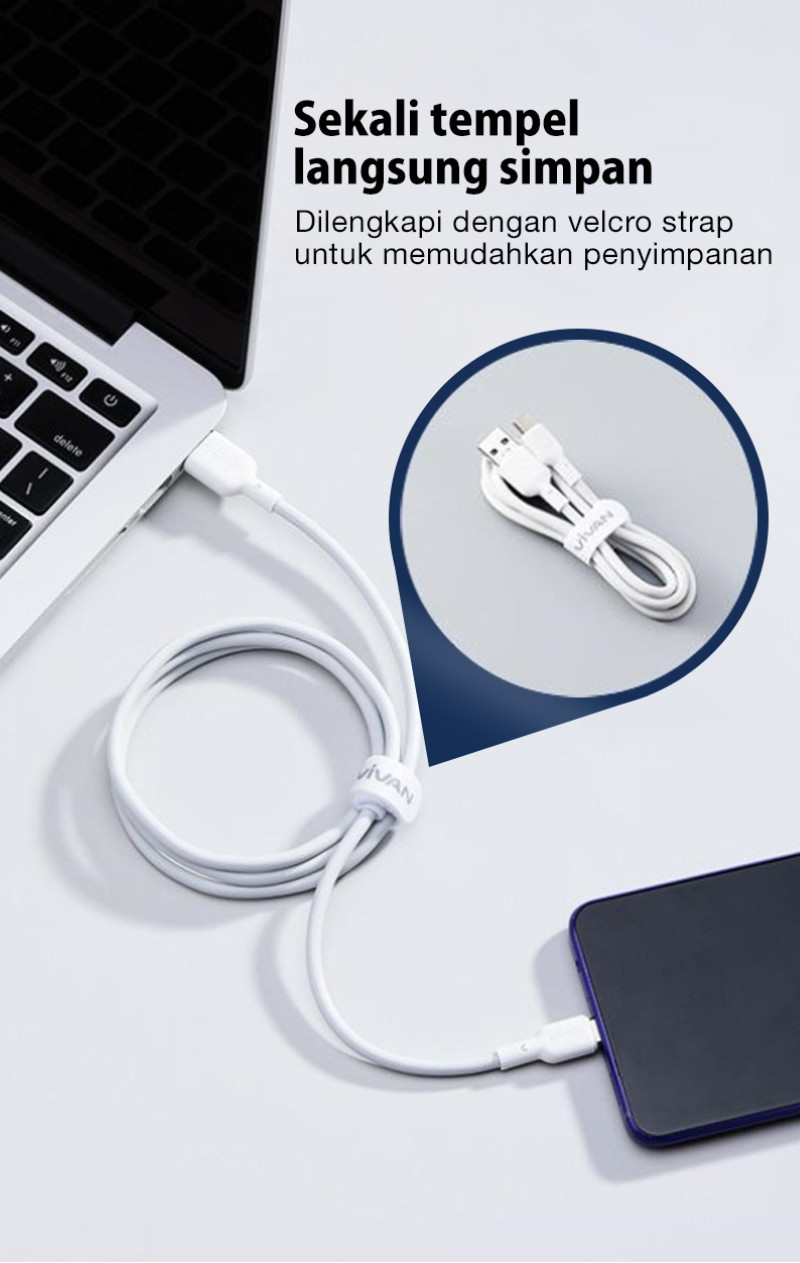 Jual VIVAN Kabel Data USB to Type C 6.5A Fast Charging 65W Fast ...