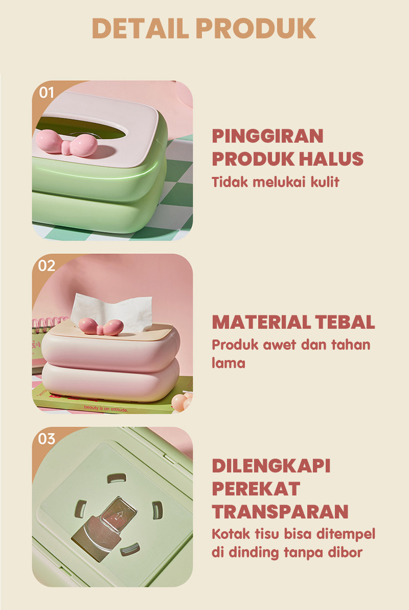 Jual ANGOLA Kotak Tisu Kue/Coquette Style D69 Tissue Box/ Kotak Tisu ...