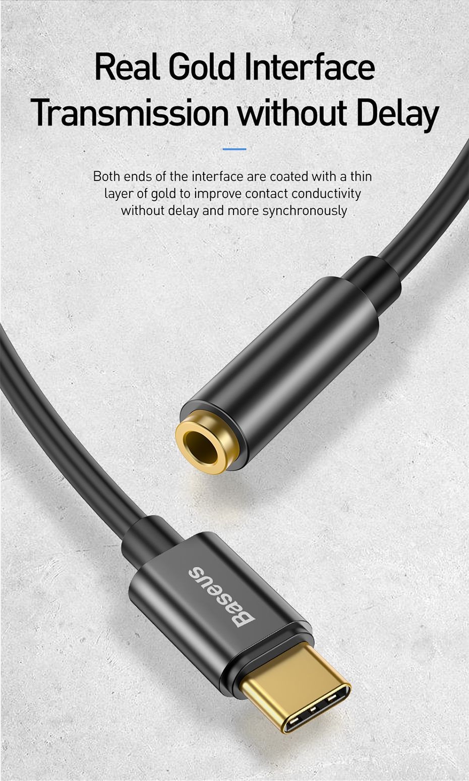 Jual Baseus Adapter Type-C to Audio Jack 3.5mm Sambungan Kabel HP ...