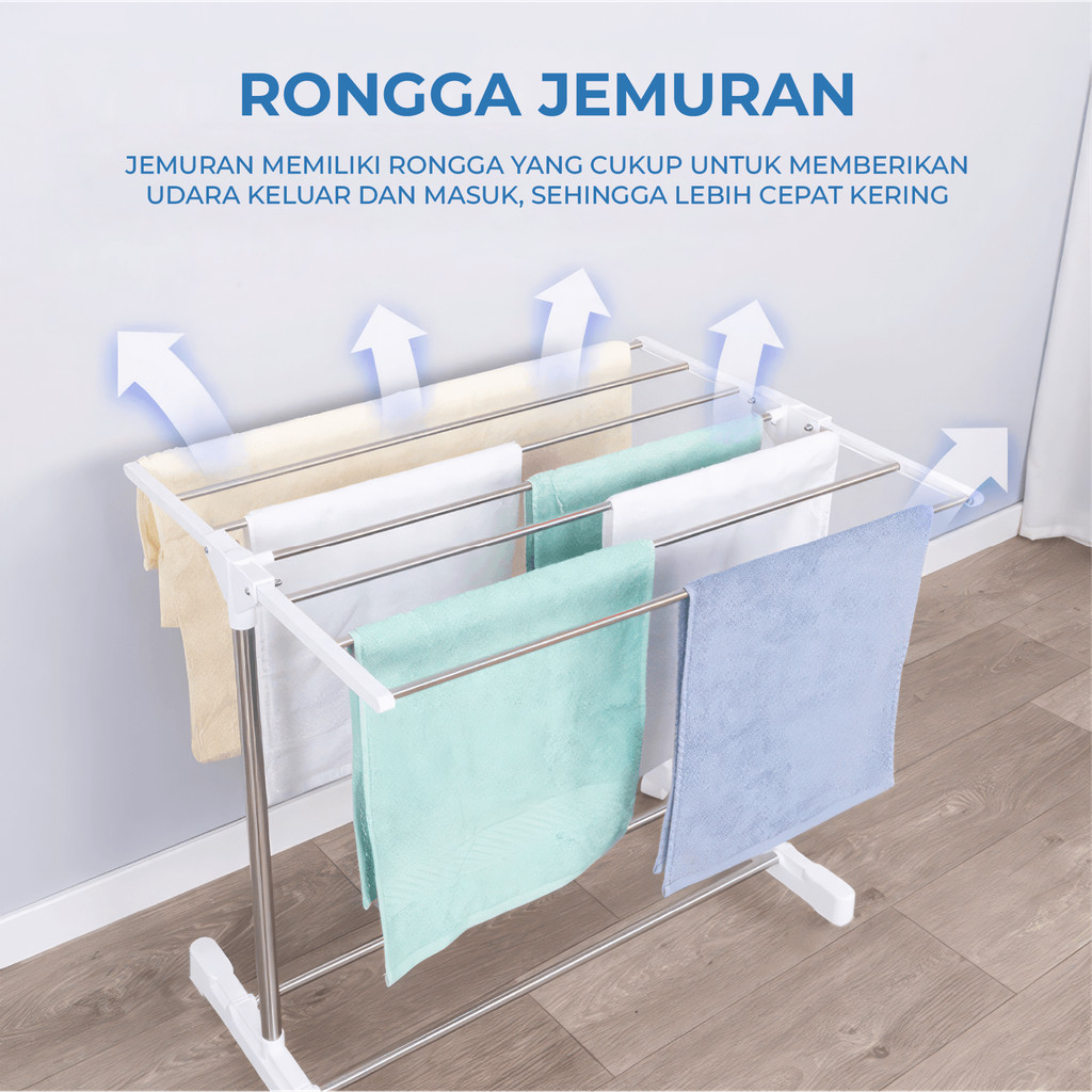 Jual Dreamhome Rak Jemuran Handuk Lipat Stainles Rak Handuk Jemuran ...