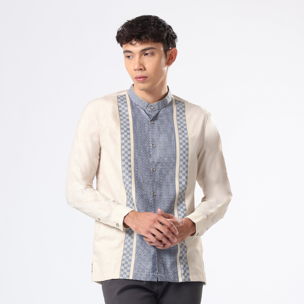 Jual EDWIN JEANS - Kemeja Koko Pria Lengan Panjang AZZAM BEIGE Baju ...