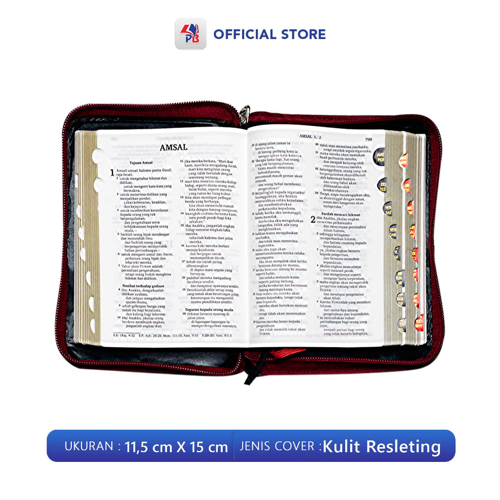 Jual Alkitab Kristen Terjemahan Baru TB2 034 Cover Resleting Ukuran ...