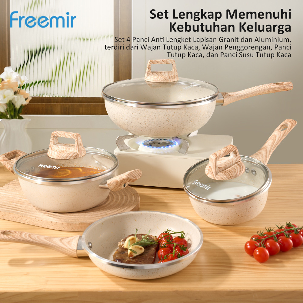 Jual [OFFICIAL BEST SELLER]freemir Panci Set 8Pcs Lapisan Granit Anti ...