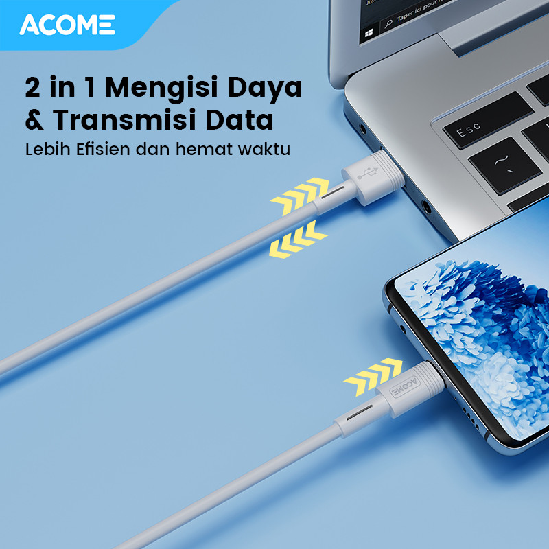 Jual Acome Data Cable Micro-USB Type C Lightning Original Fast Charging ...
