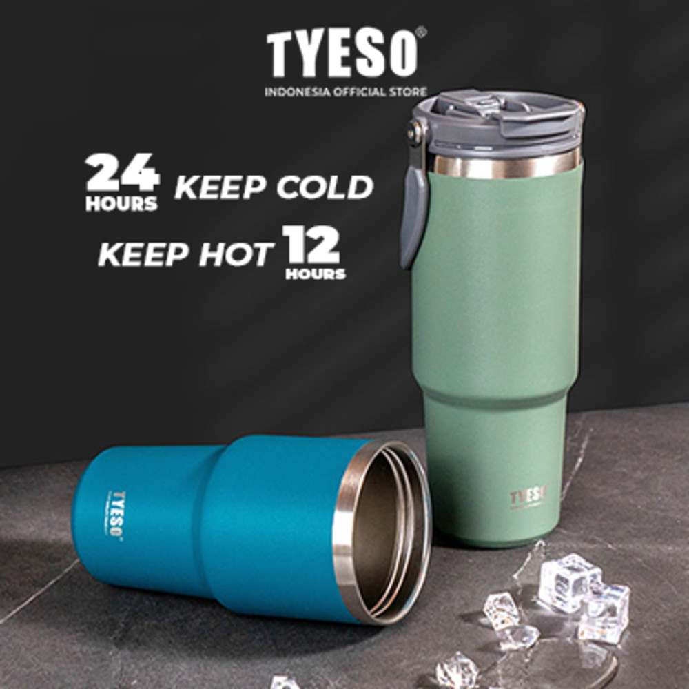 Jual Tyeso Tumbler Coffee Mug 600ml TS-8826 20 Oz Thermos Flask Double Vacuum Insulated ...