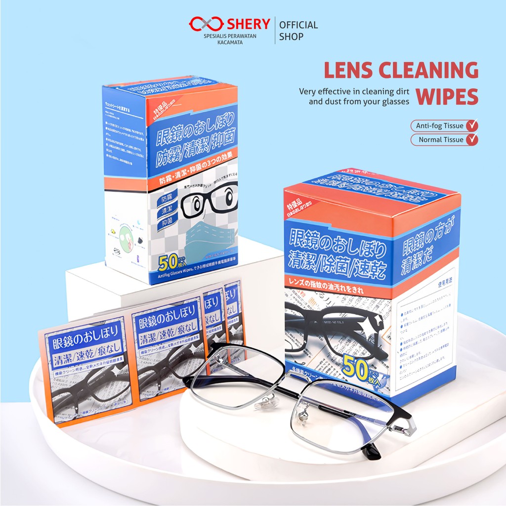 Jual SHERYACC Tisu Basah Pembersih Lensa Kacamata Anti Kabut High ...
