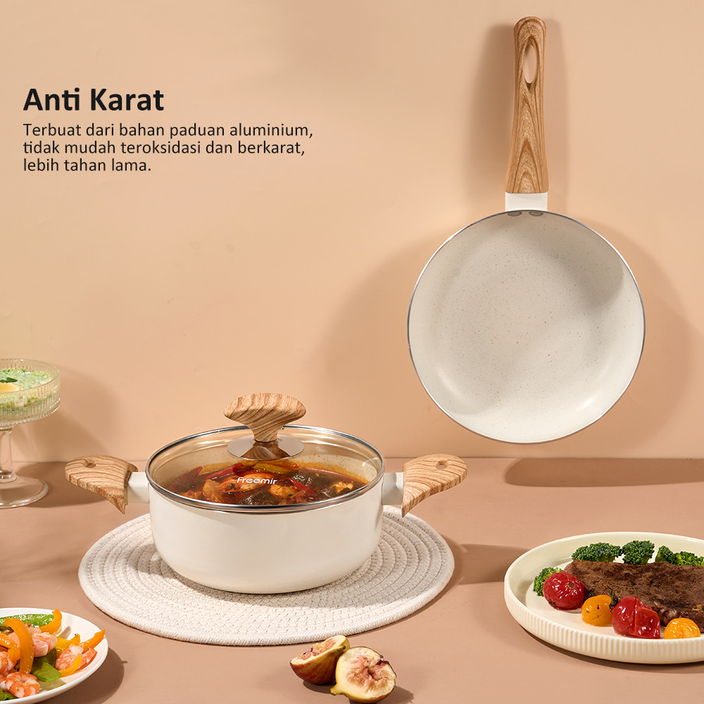 Jual Special Buy 1 get 1 freemir Wajan Teflon Sakura White Series 20 ...