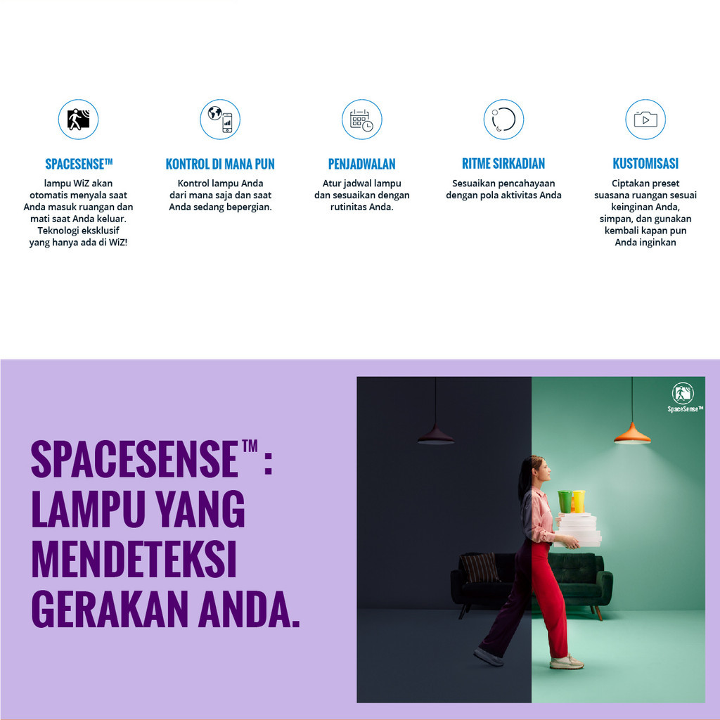 Jual WiZ Paket Lampu Smart LED 13W WiFi Smart Bulb RGB Beli 3 Gratis 1 | Shopee Indonesia