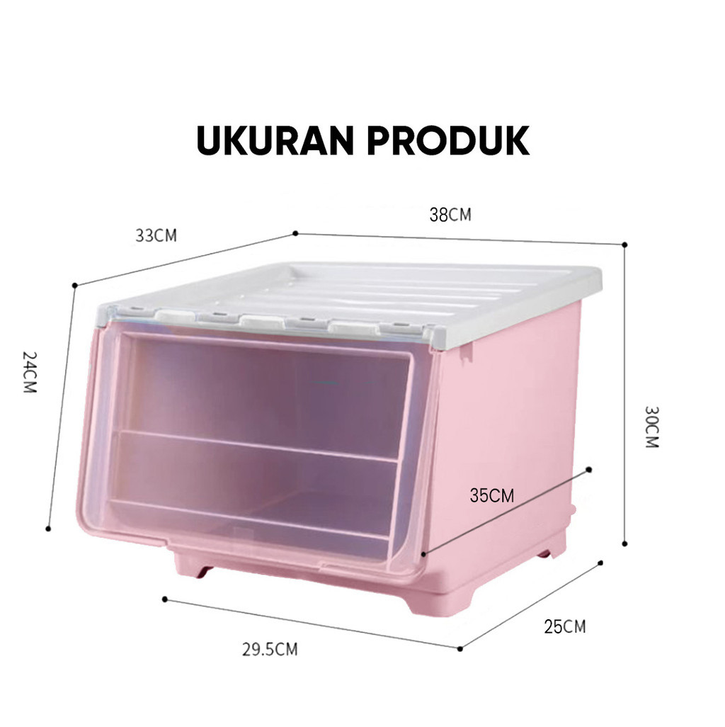 Jual ANGOLA Rak Plastik Susun Dengan Roda C31 Container Box/Rak ...