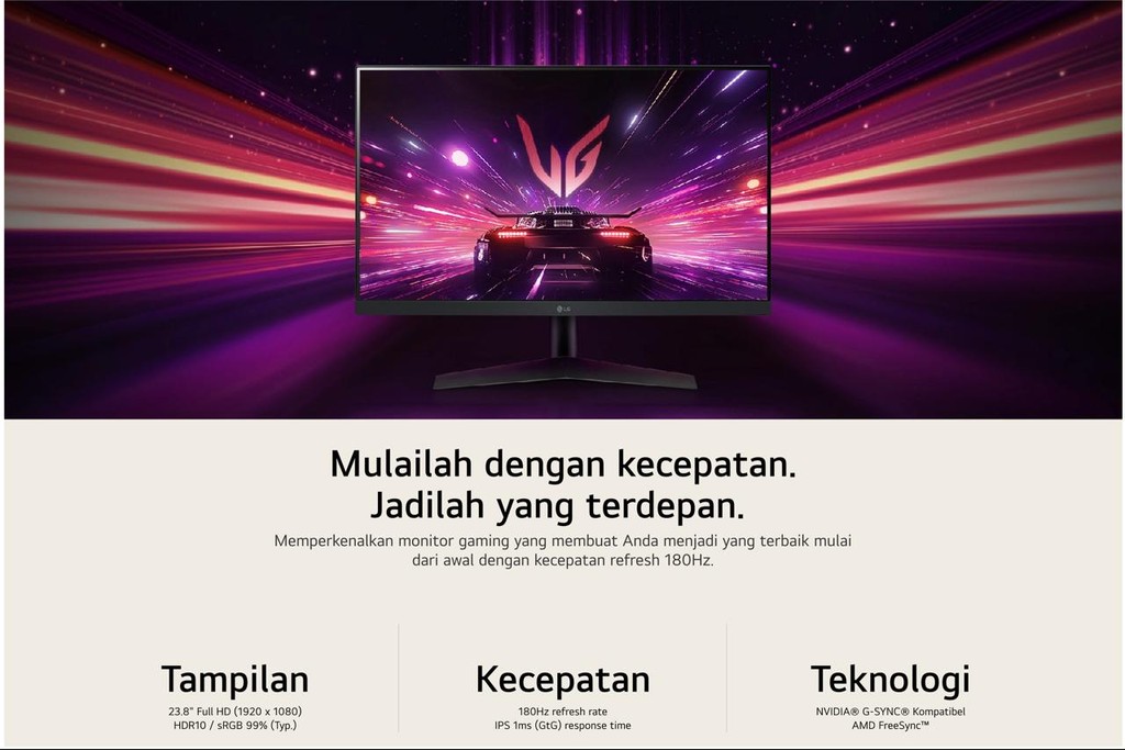 Jual LG 24” UltraGear™ Full HD IPS gaming monitor | 180Hz, IPS 1ms (GtG ...