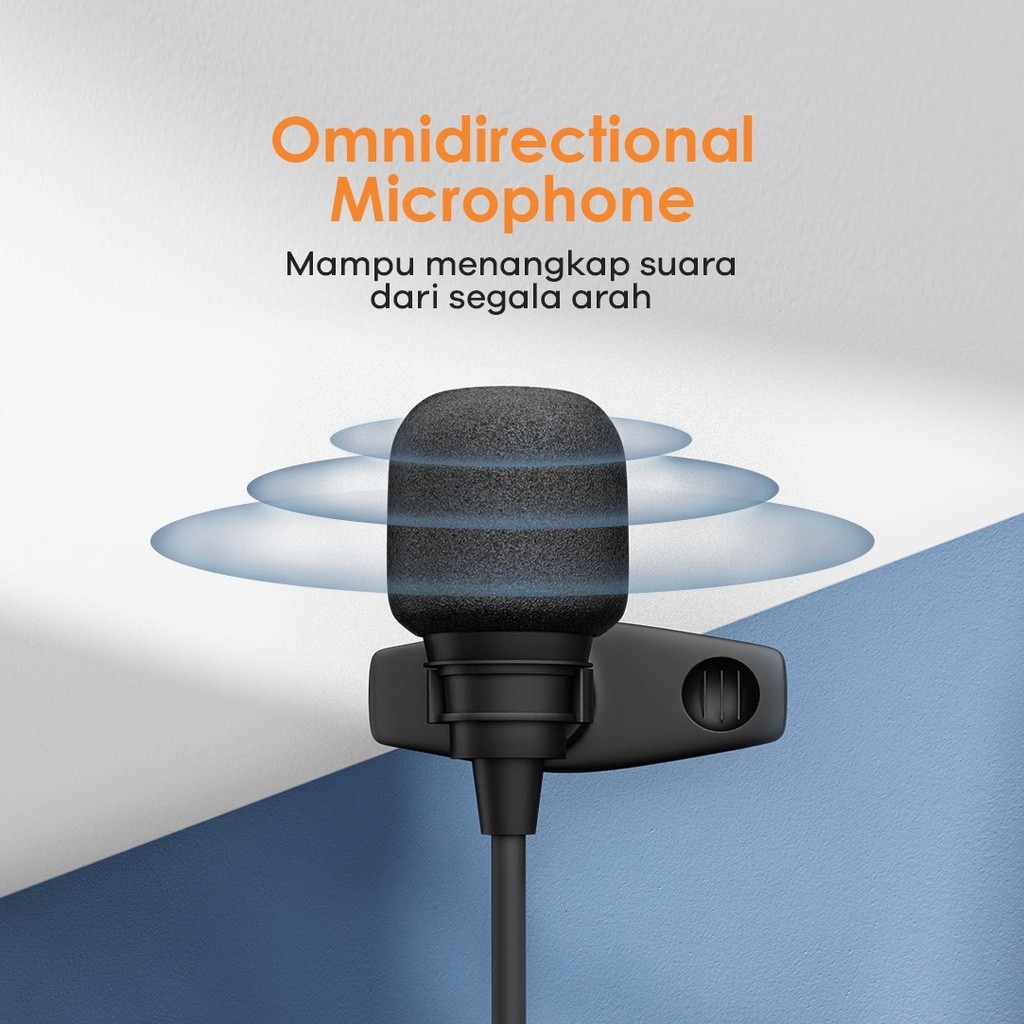 Jual JETE Microphone M1 Mic Clip On Kabel 3.5mm Jack Audio Mikrofon HP ...