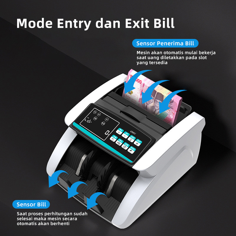 Jual Deli Mesin Penghitung Uang / Money Counter Alat Hitung Uang Bill ...