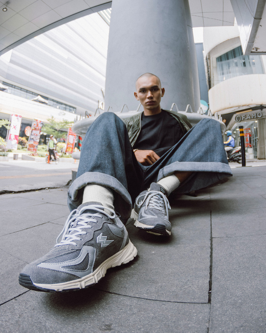 Jual Geoff Max - Dave Grey White Lifestyle Shoes Pria & Wanita | Shopee ...