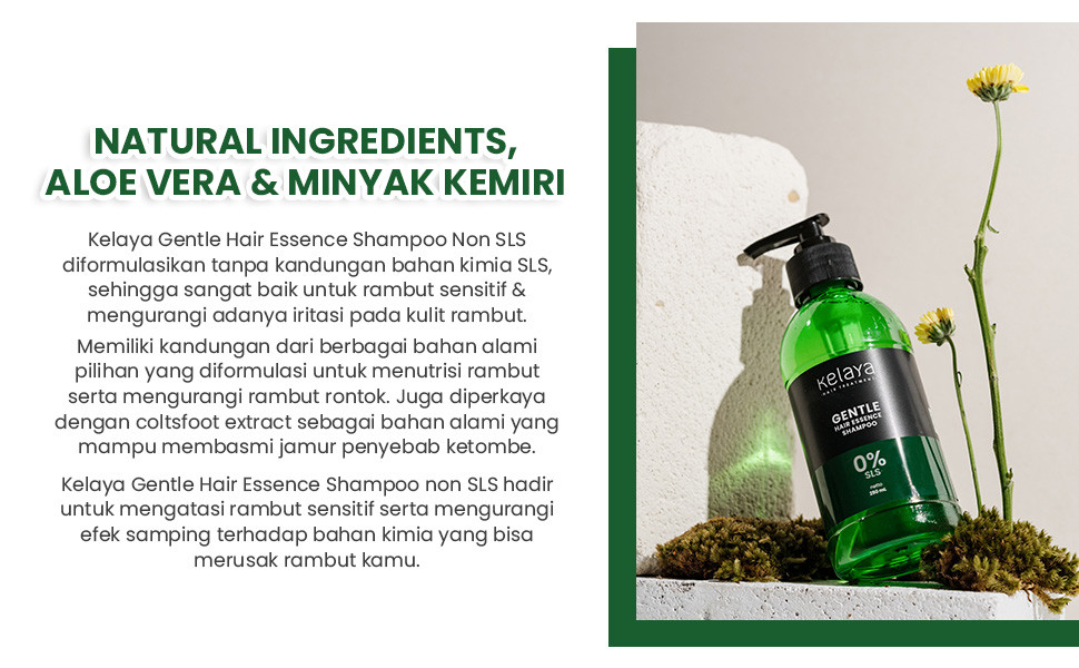 Jual Kelaya Shampoo Non SLS Gentle Hair Essence 250ml Hair Care Sampo ...