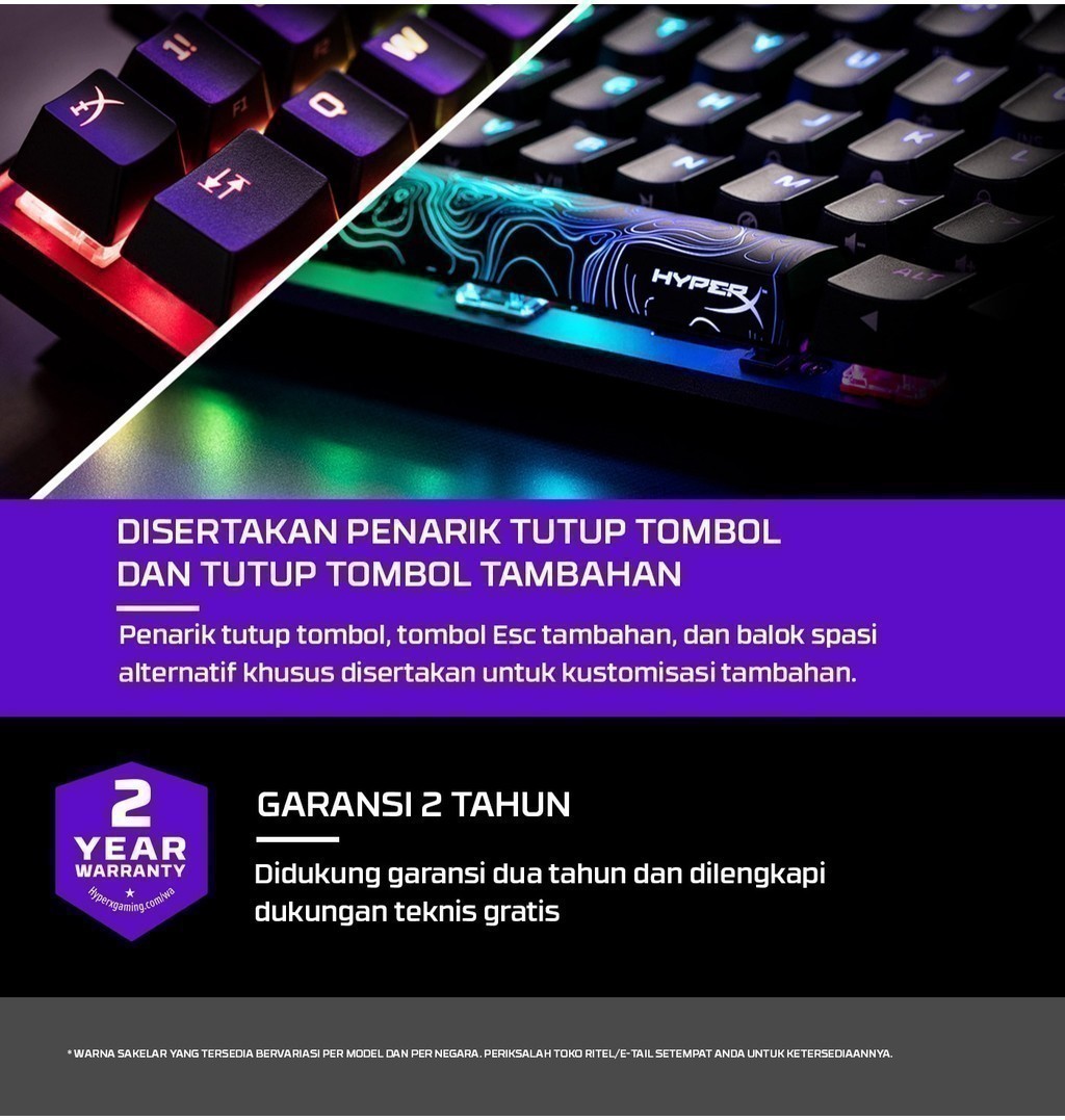 Jual HyperX Keyboard Gaming Alloy Origins 60 60% Wired Red / Aqua ...