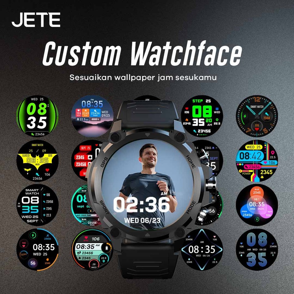 Jual JETE Smartwatch VOLT 1.43 Inch AMOLED Display Jam Tangan Running ...