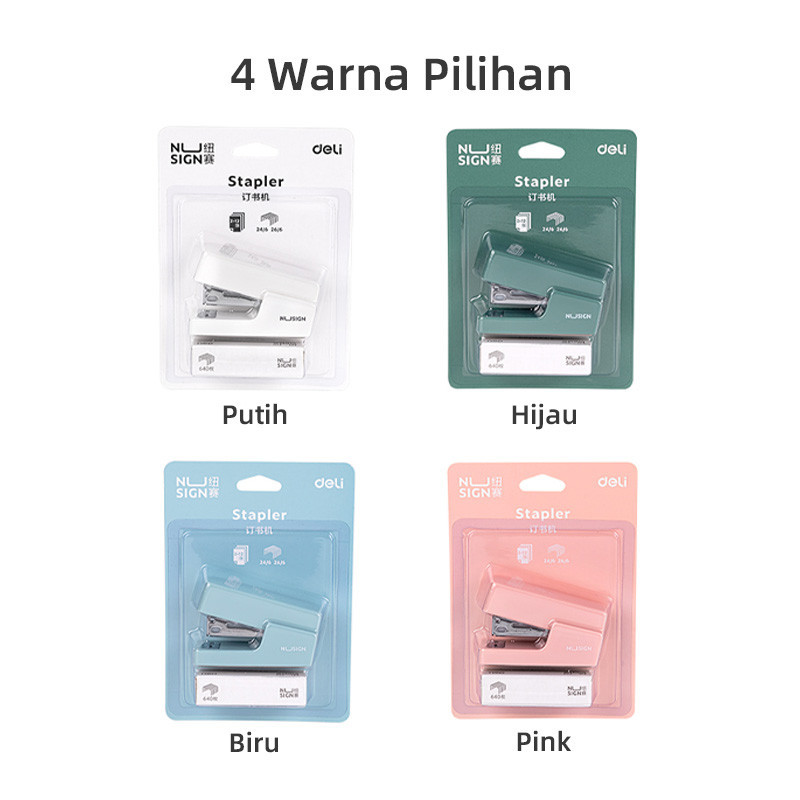 Jual Nusign Stapler / Stapler Mini Kapasitas Kertas 12 lembar 4 Warna ...